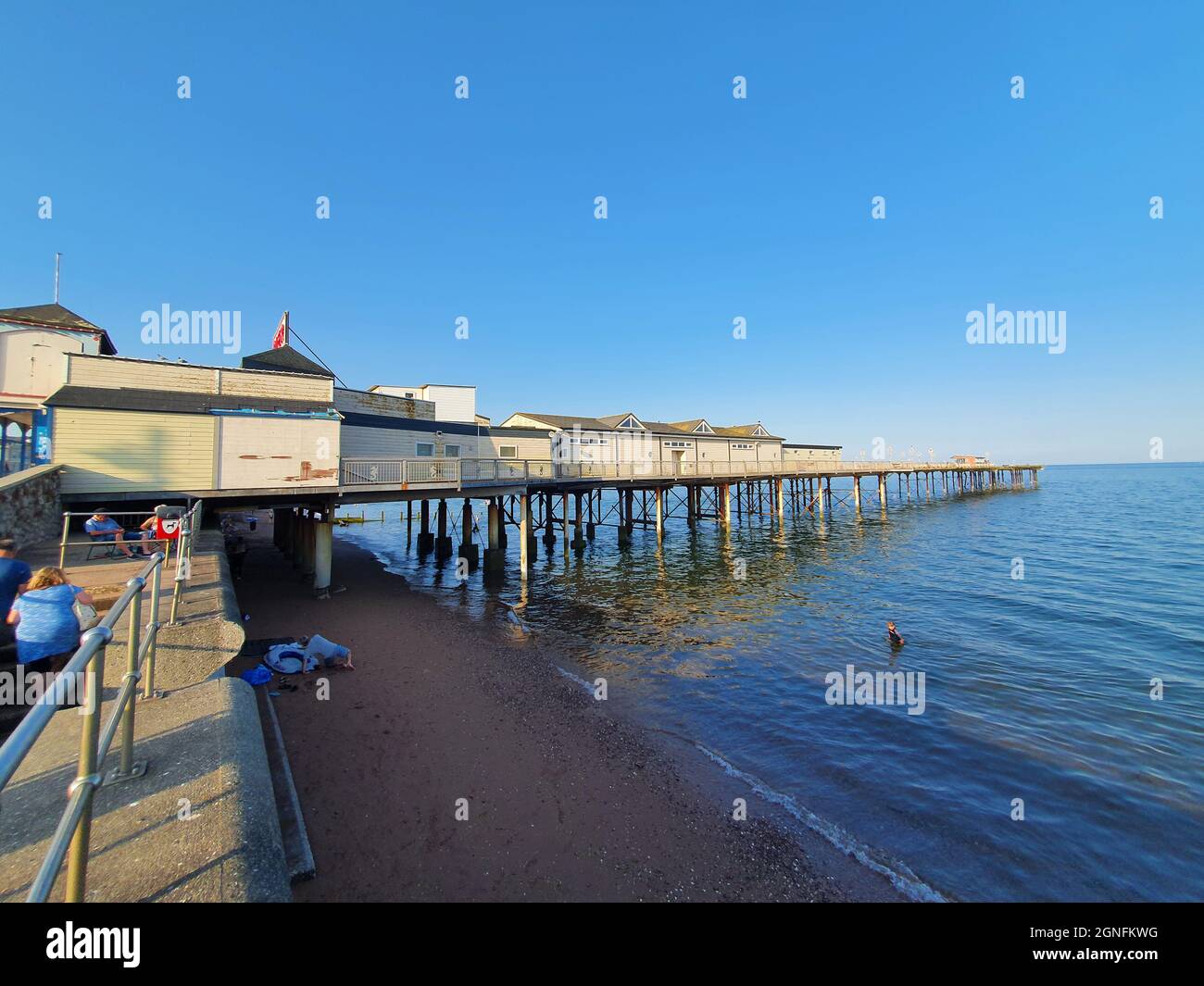 Teignmouth, Devon, UK, July 21, 2021 : The Grand Pier also known as ...