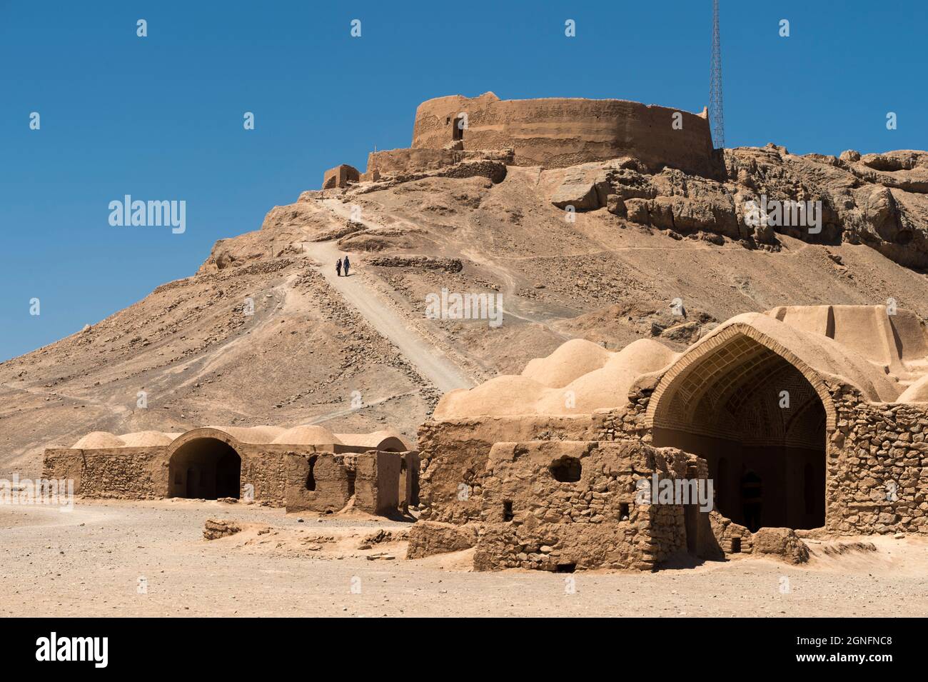 IRAN.TOWN OF YAZD.TOWER OF SILENCE.A TOWER OF SILENCE IS A CIRCULAR ...
