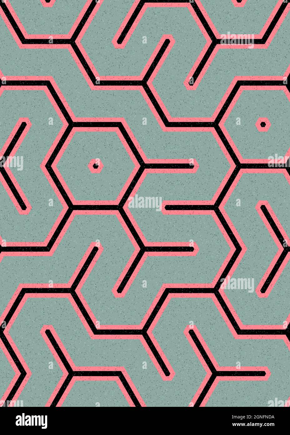 Computer-generated Hexagon Tile Connection art background design illustration Stock Vector Image ...