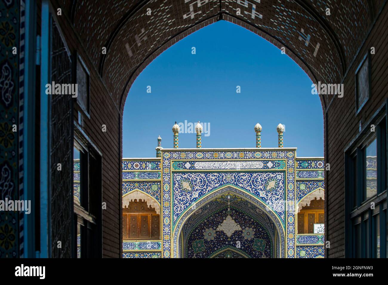 IRAN.TOWN OF QOM.THE SHRINE OF FATEMA MA'SUME IS CONSIDERED ONE OF THE ...