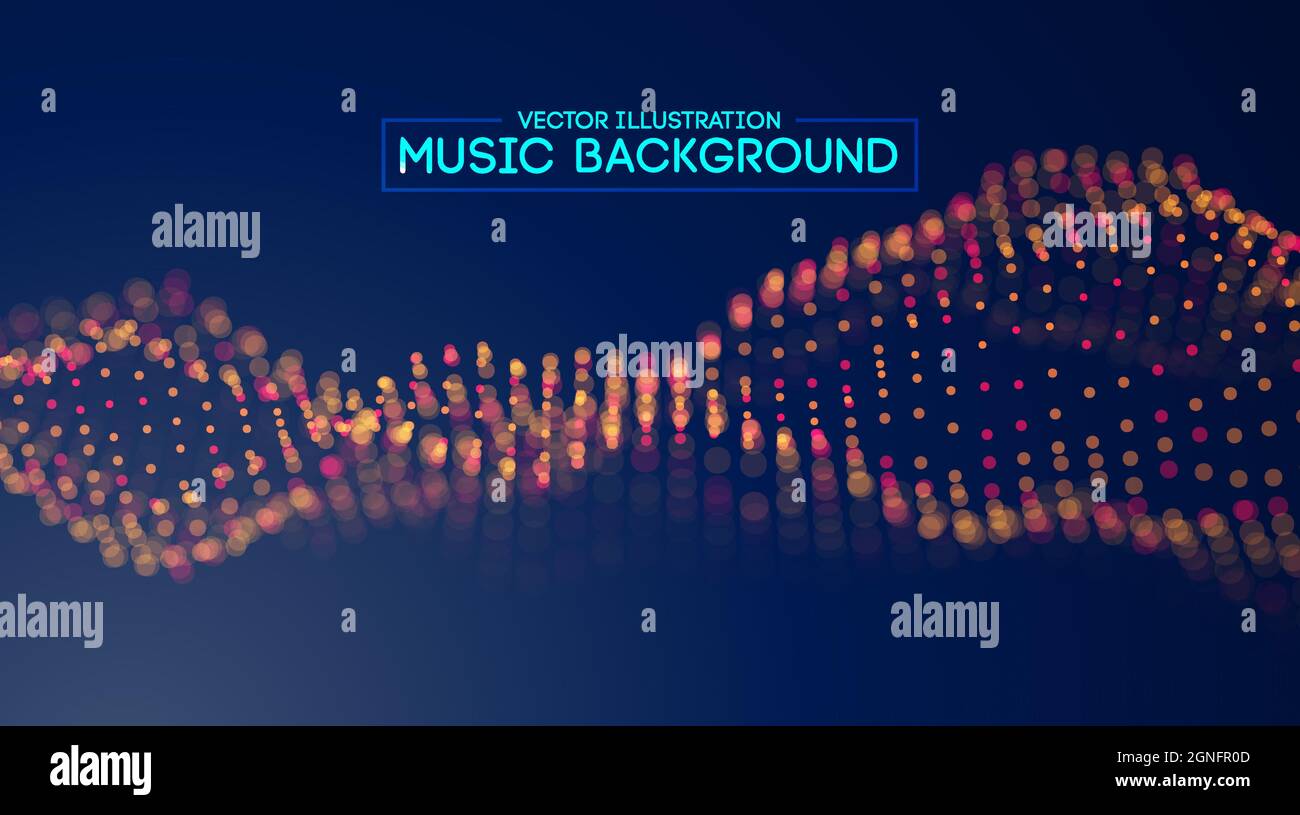 Music Background Blue abstract futuristic background. Future technology ...