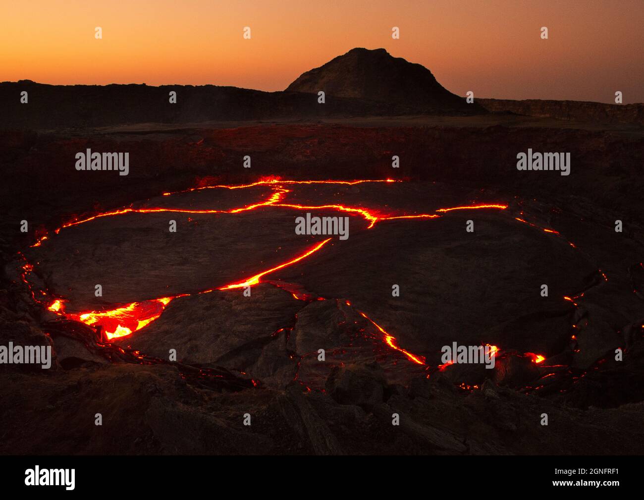 ETHIOPIA. TIGRE REGION. TECTONIC DEPRESSION OF DANAKIL. ERTA ALE IS A ...