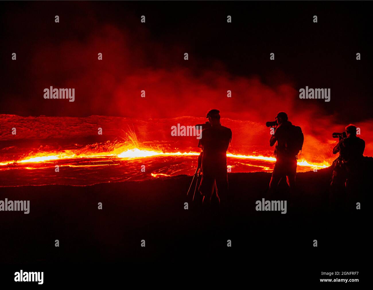 ETHIOPIA. TIGRE REGION. TECTONIC DEPRESSION OF DANAKIL. ERTA ALE IS A ...