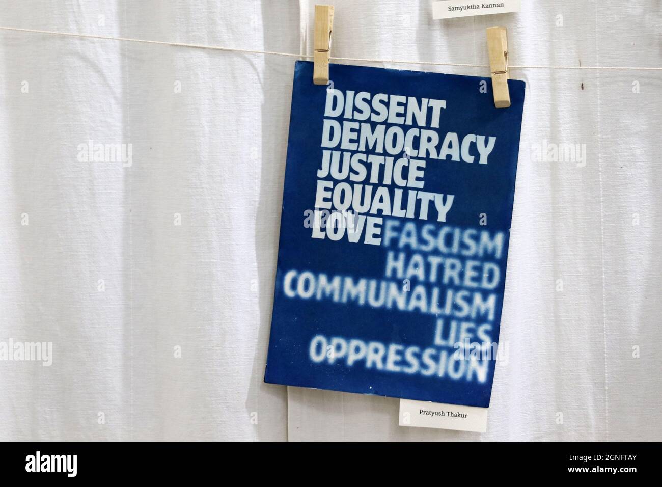 Chennai, Tamil Nadu, India. 25th Sep, 2021. A Cyanotype print with ...