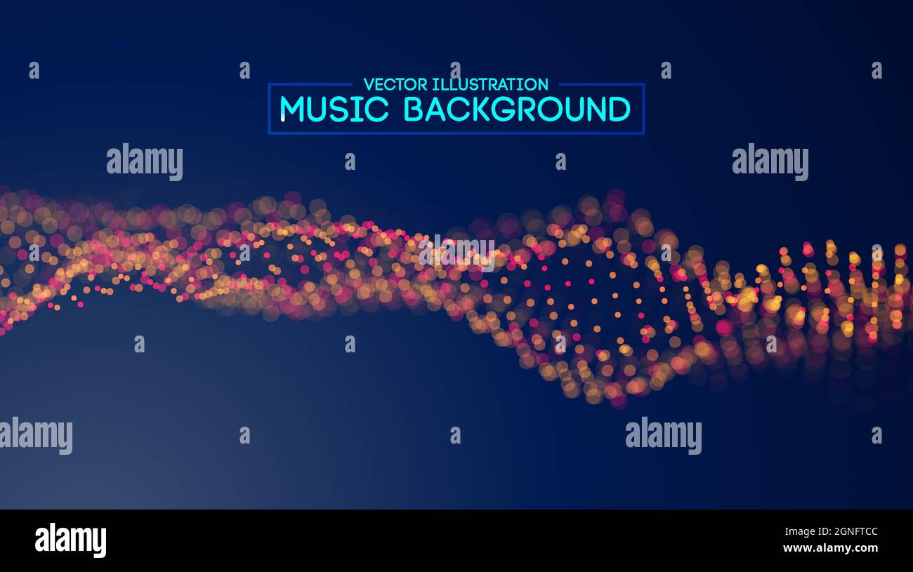 Music Background Blue abstract futuristic background. Future technology ...