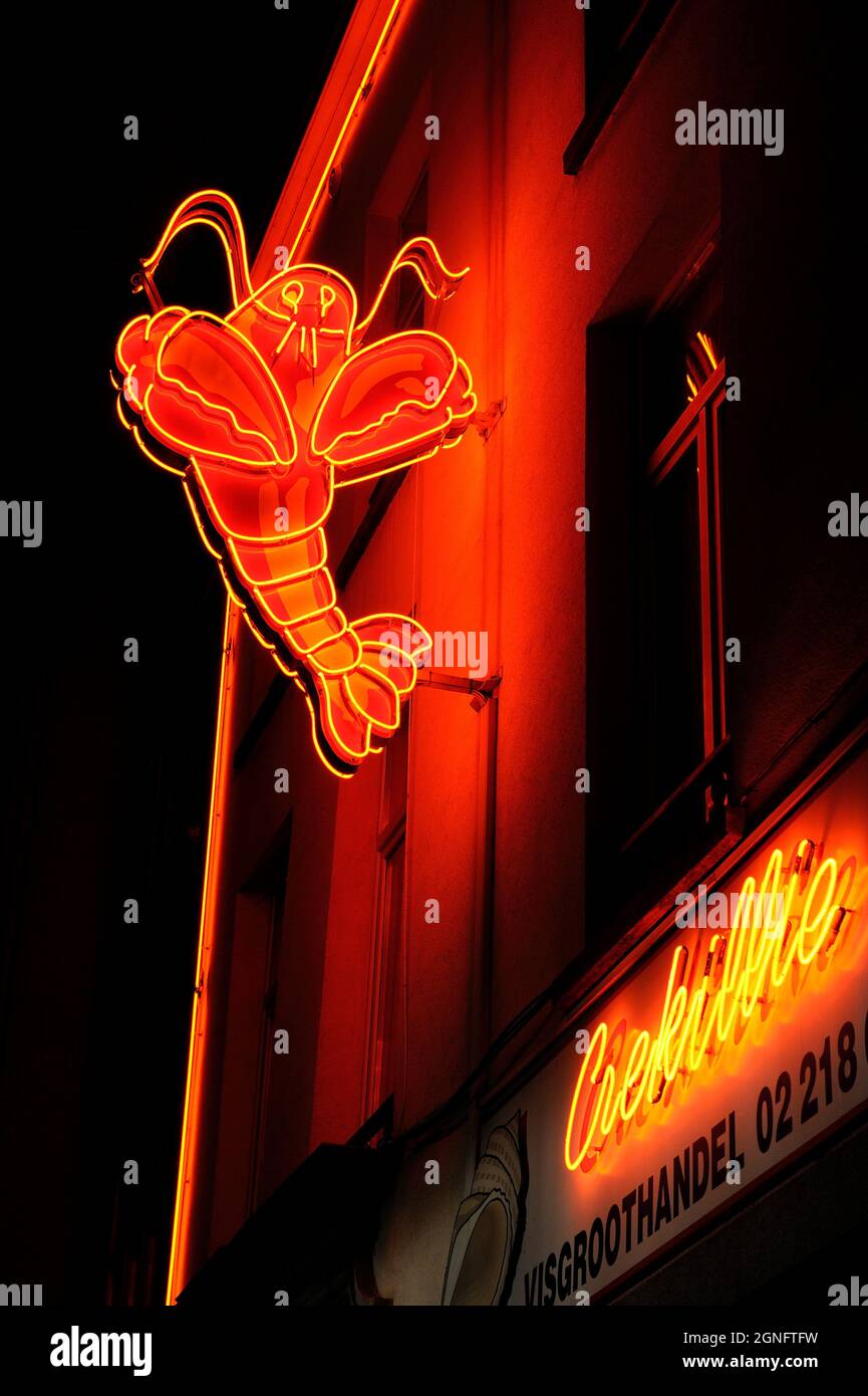 BELGIUM, TOWN OF BRUSSELS, DISTRICT OF CENTRE CALLED THE PENTAGON, SIGN ...