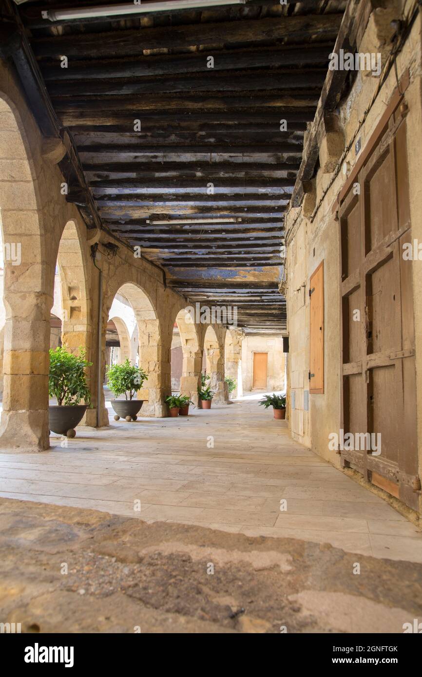 Church Square; Horta de Sant Joan; Tarragona; Catalonia; Spain Stock ...