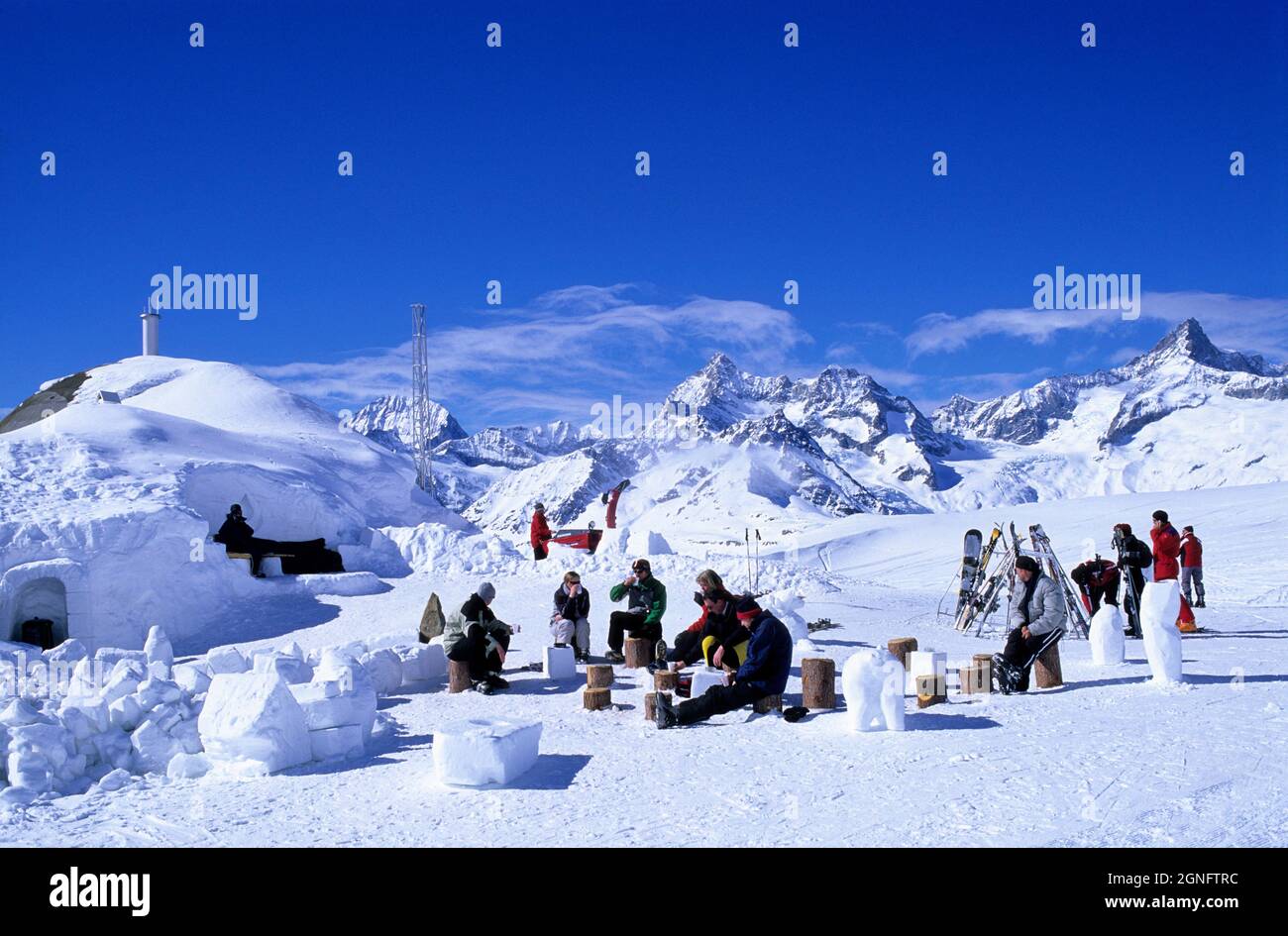 SWITZERLAND, REGION AND CANTON OF VALAIS, ZERMATT SKI RESORT, THE ...