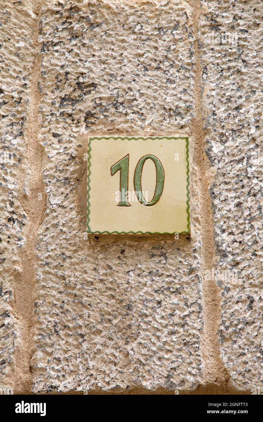 Number Ten on Front Door Stock Photo - Alamy