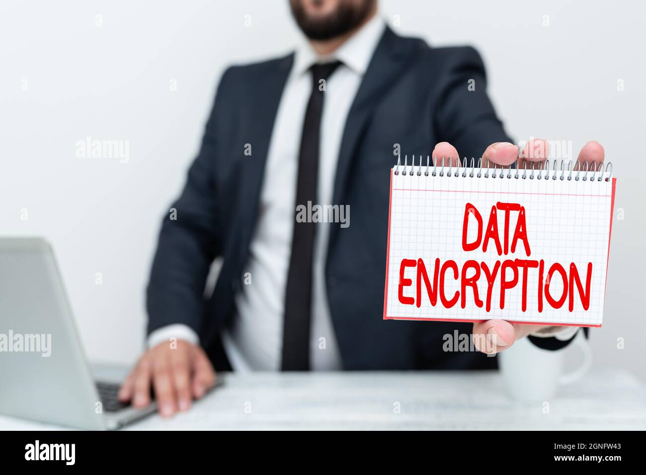 Hand Writing Sign Data Encryption Concept Meaning Symmetrickey Algorithm For The Encrypting 0999