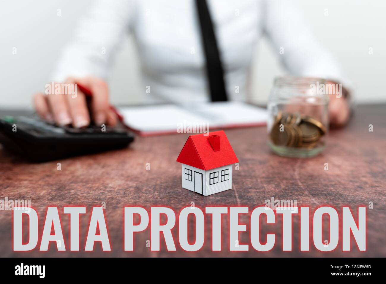 Text caption presenting Data Protection. Internet Concept Protect IP ...