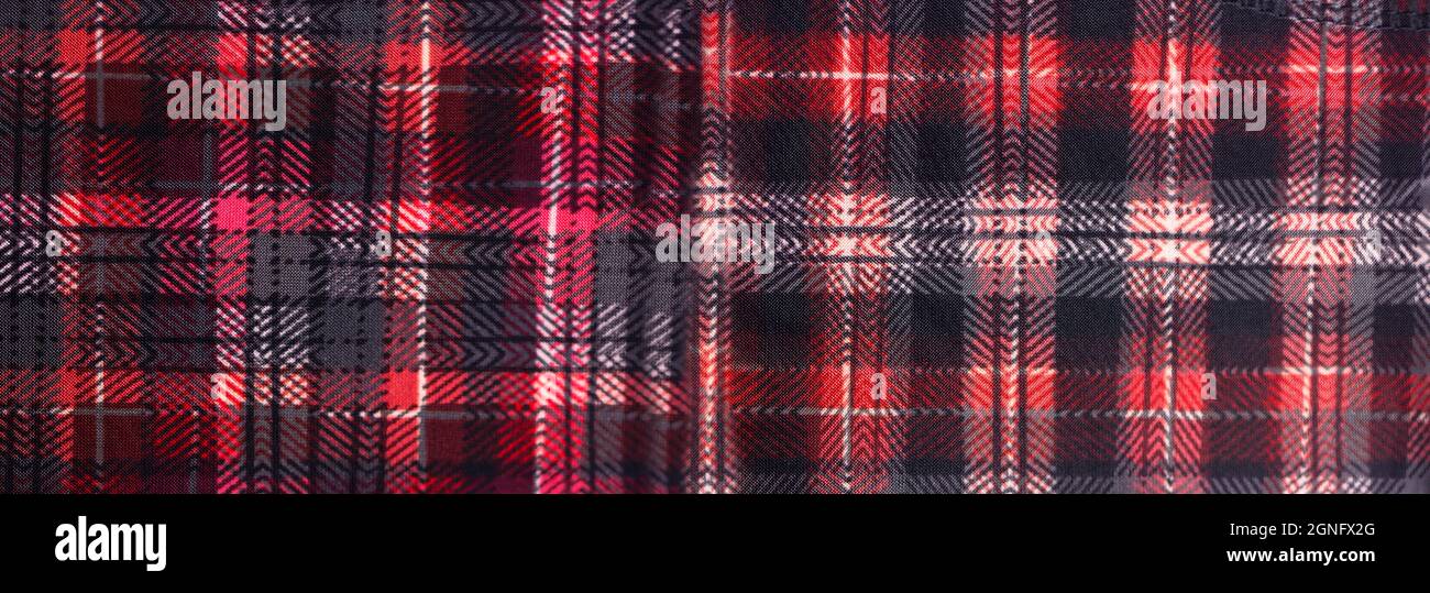 Panorama Pattern of red and black cloth in alternating for the ...