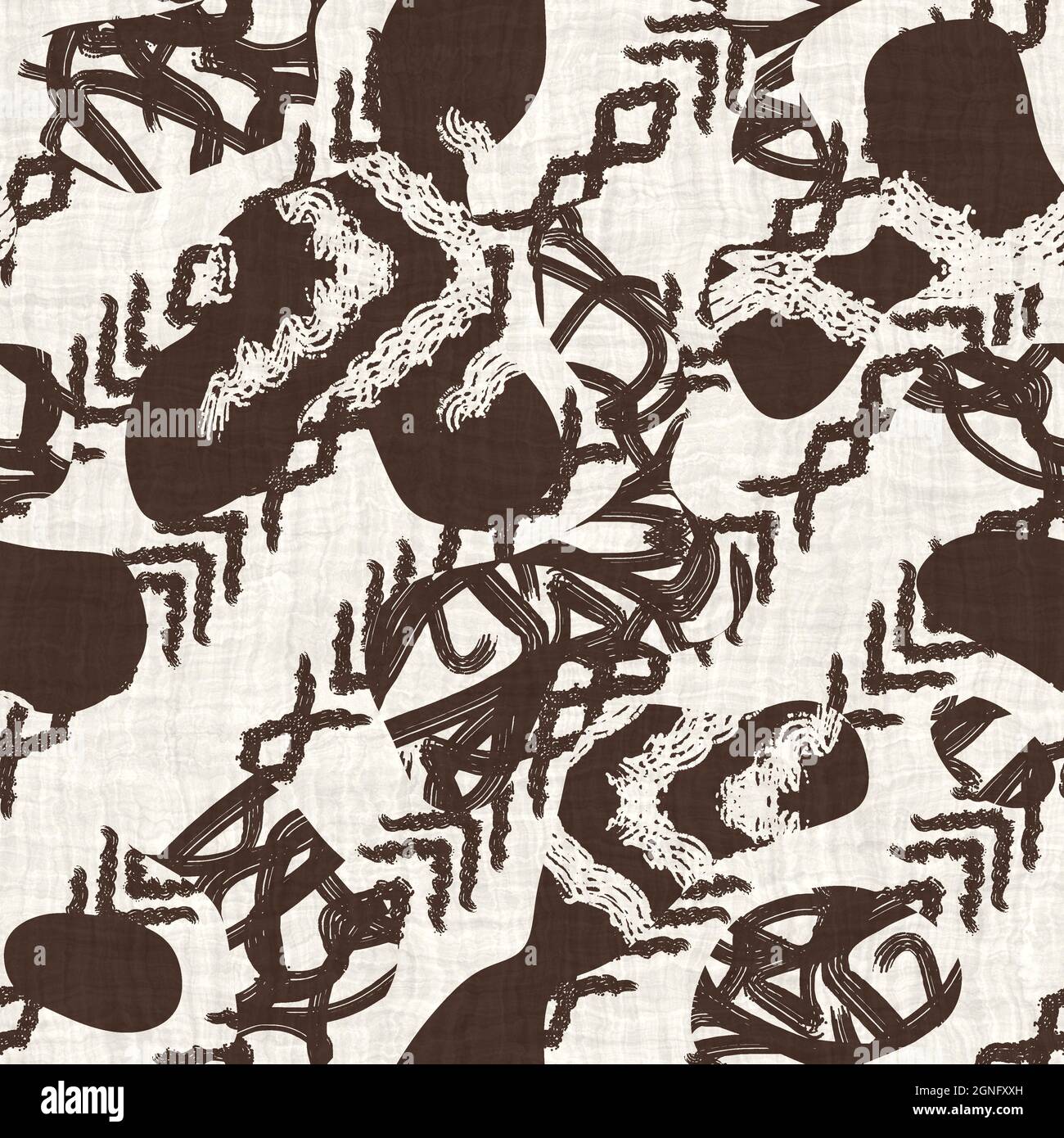 Seamless two tone hand drawn brushed effect pattern swatch Stock Photo ...