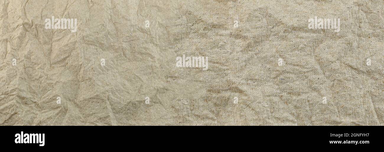 Panorama Texture of wrinkled brown paper for background design Stock ...