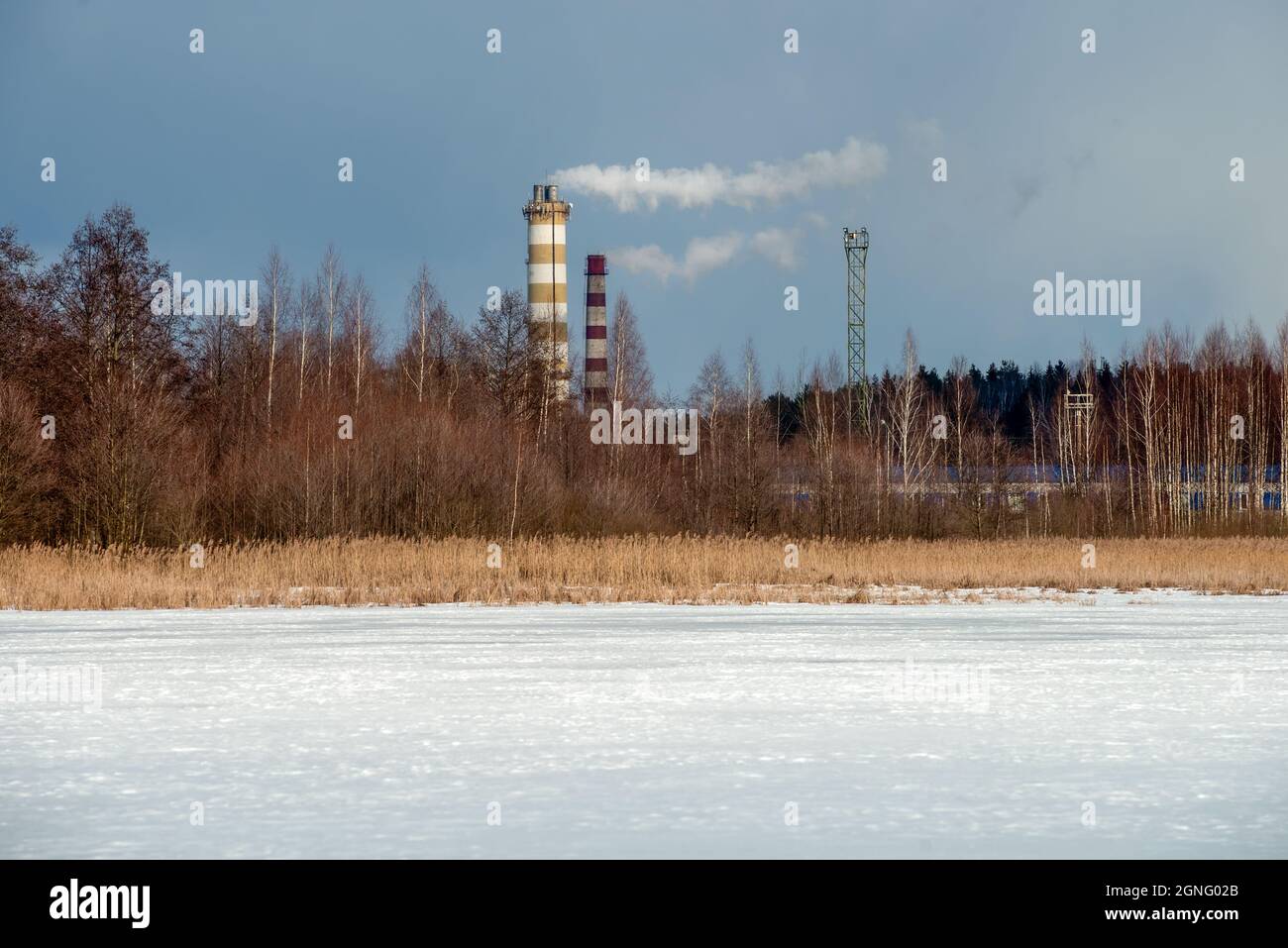 Forest lake pond factory industry hi-res stock photography and images ...
