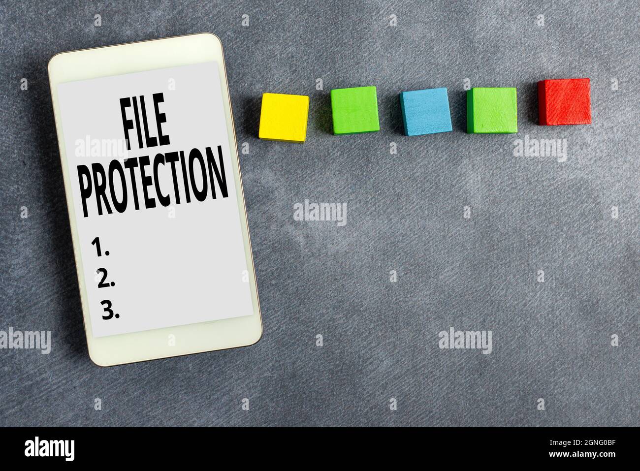 Hand writing sign File Protection. Word Written on Preventing ...