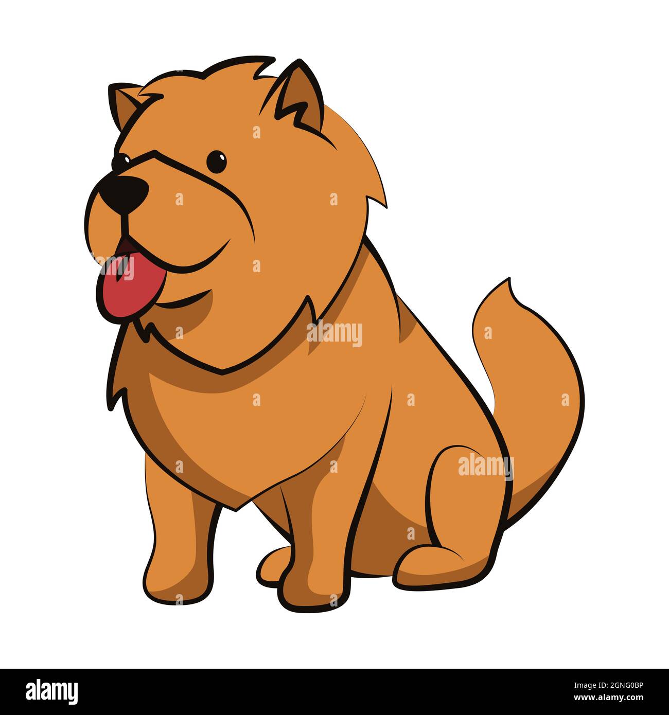 chow chow dog cute cartoon flat design Stock Vector Image & Art - Alamy