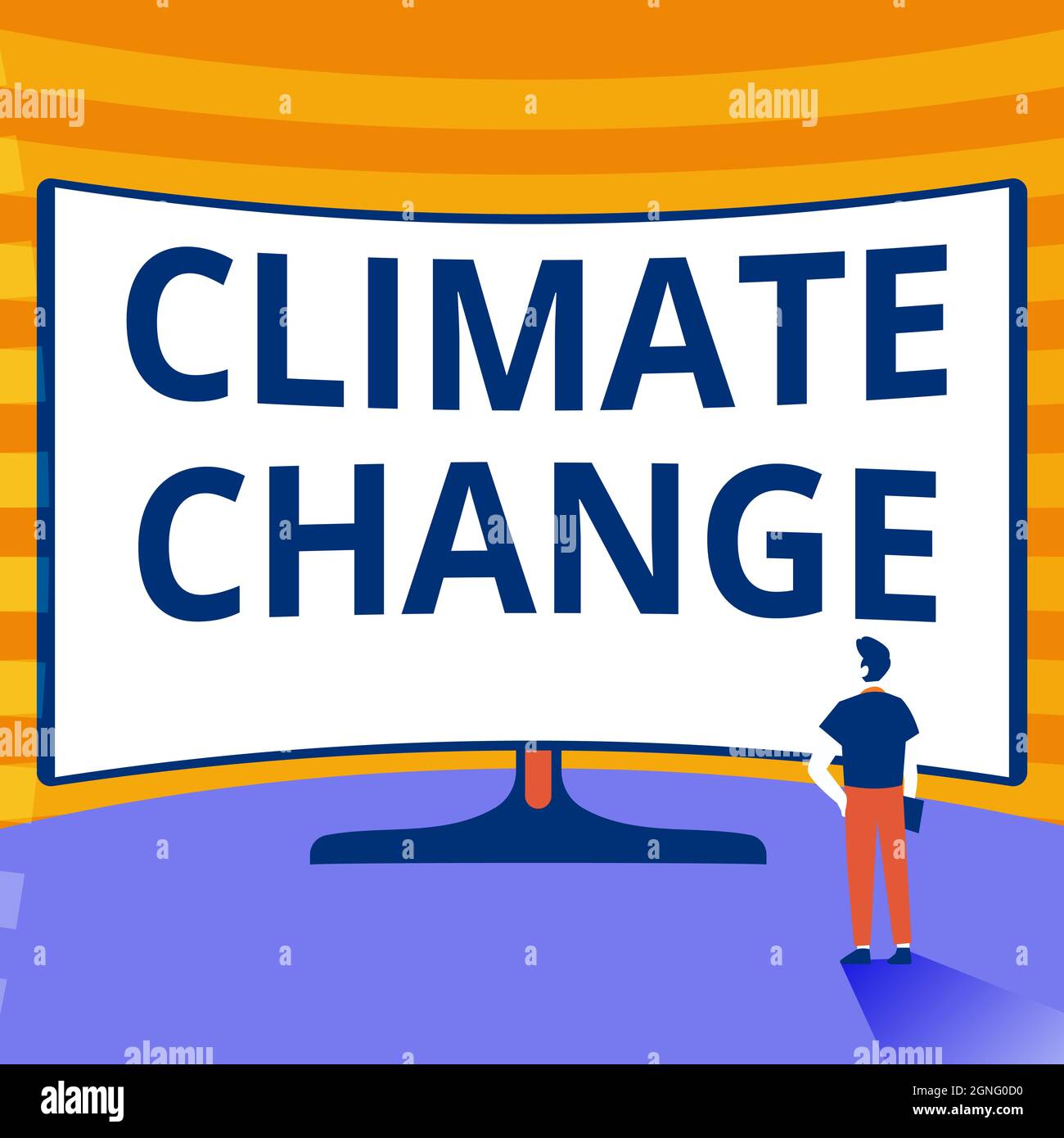 Text sign showing Climate Change. Word for change in the expected ...