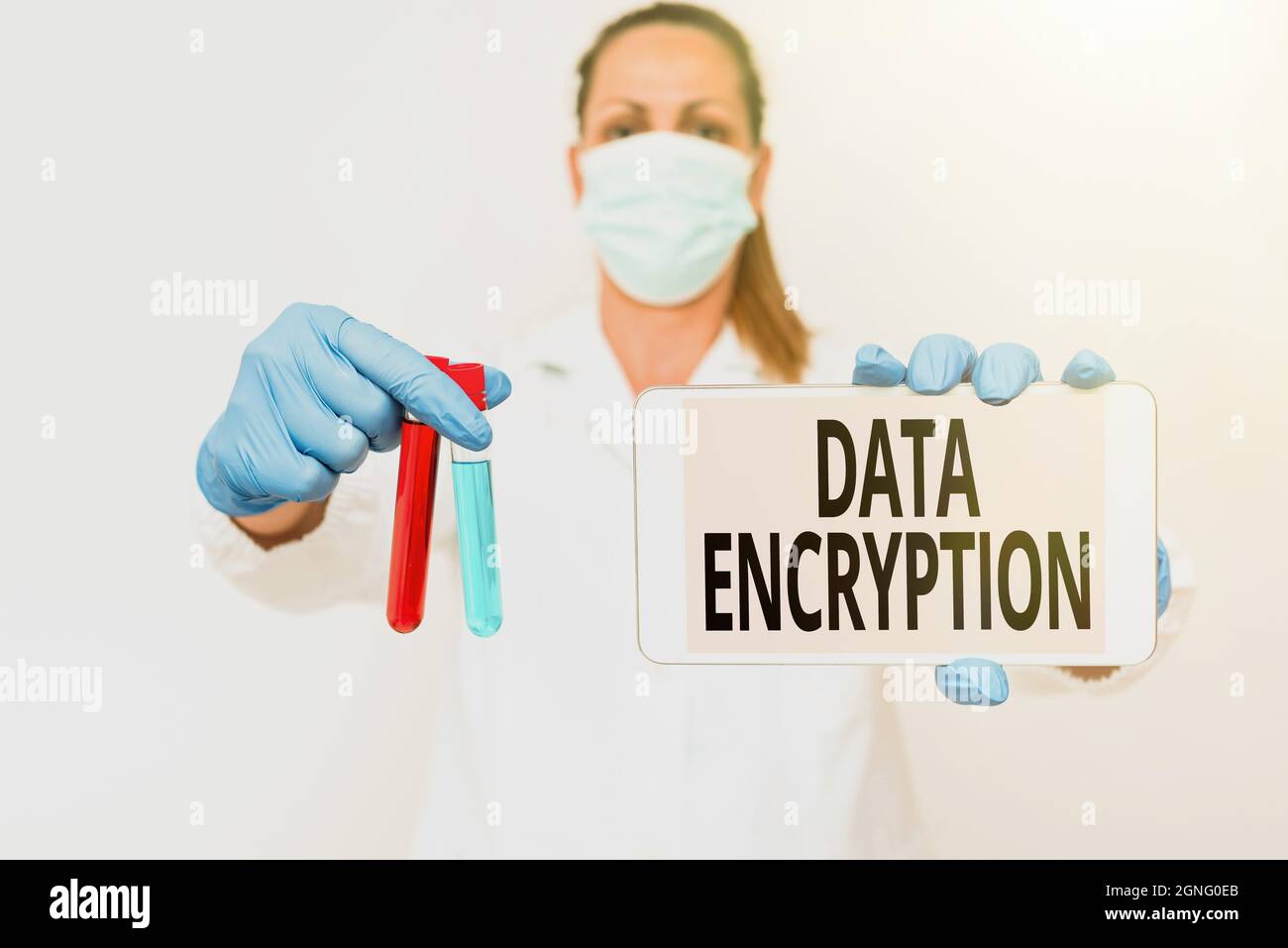 Text Caption Presenting Data Encryption Concept Meaning Symmetrickey Algorithm For The