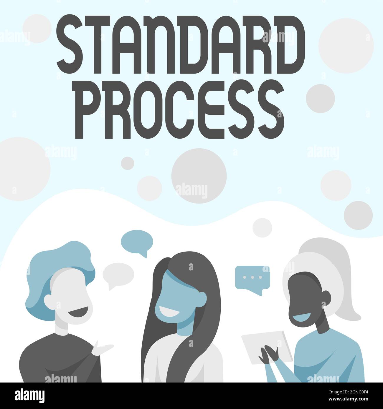 Sign displaying Standard Process. Business overview rules made to be ...