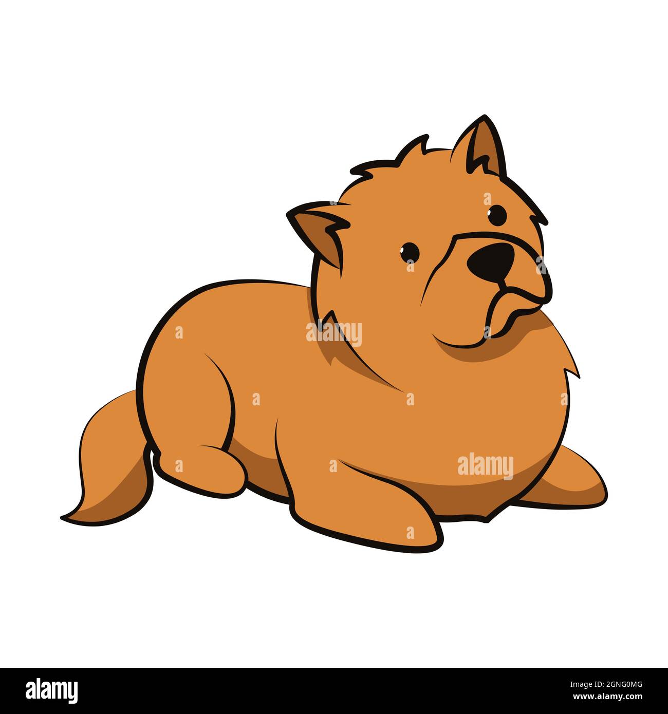 chow chow dog cute cartoon flat design Stock Vector Image & Art - Alamy
