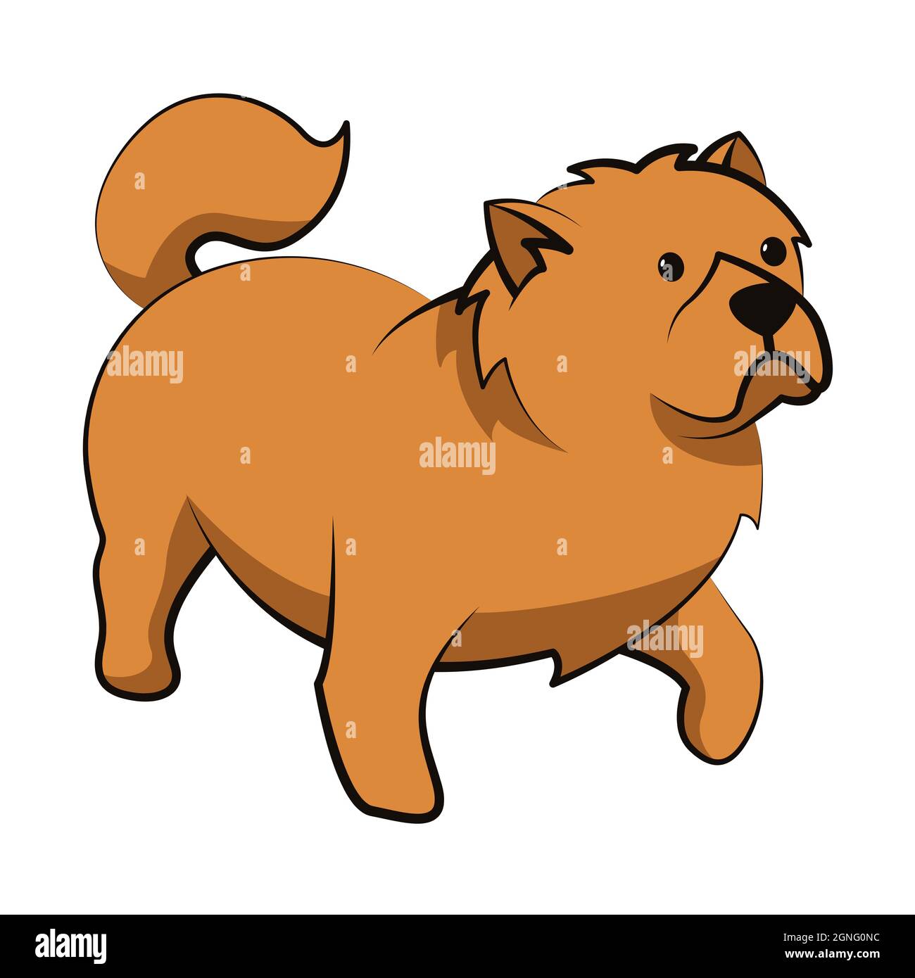 chow chow dog cute cartoon flat design Stock Vector Image & Art - Alamy