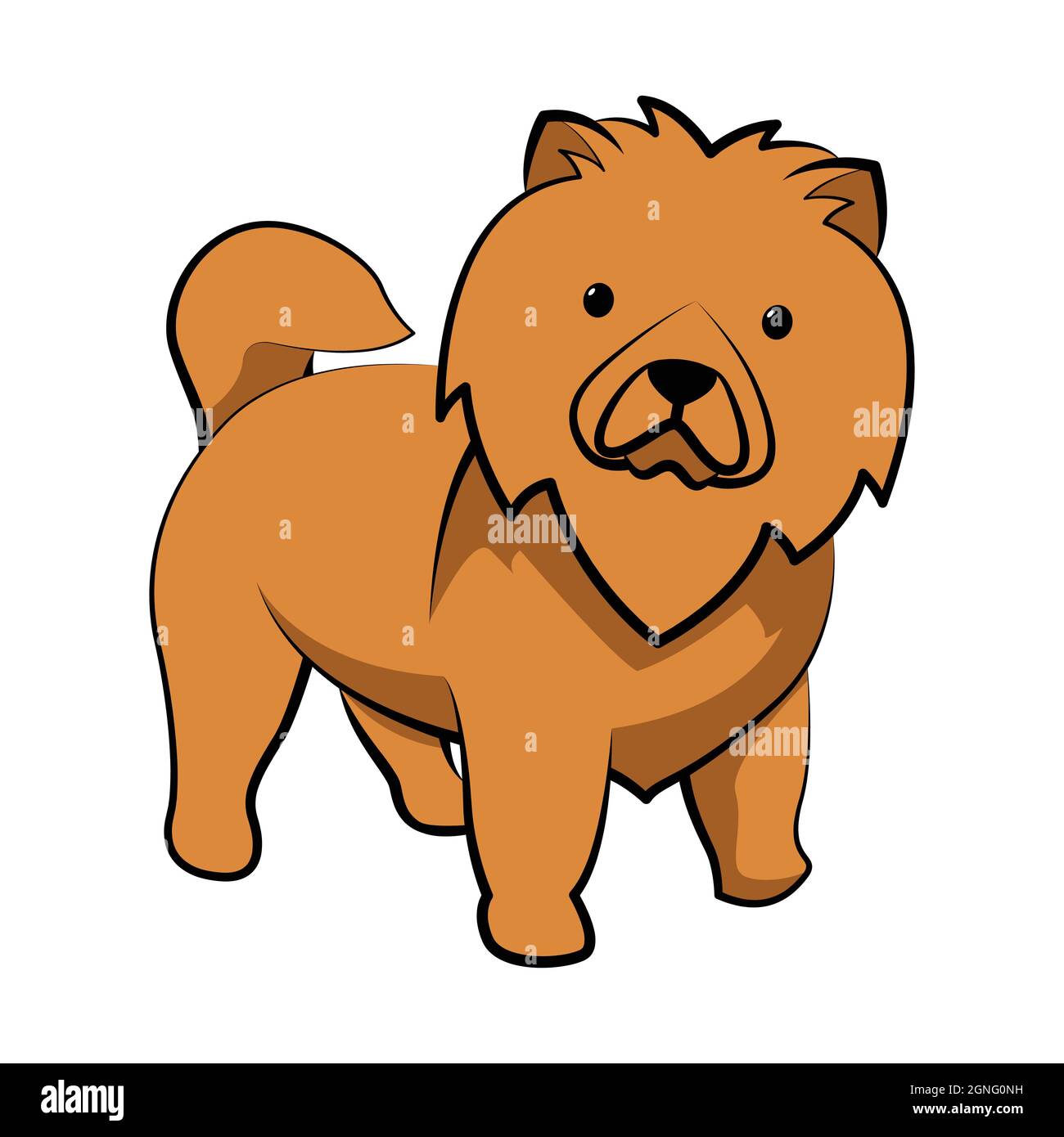 chow chow dog cute cartoon flat design Stock Vector Image & Art - Alamy