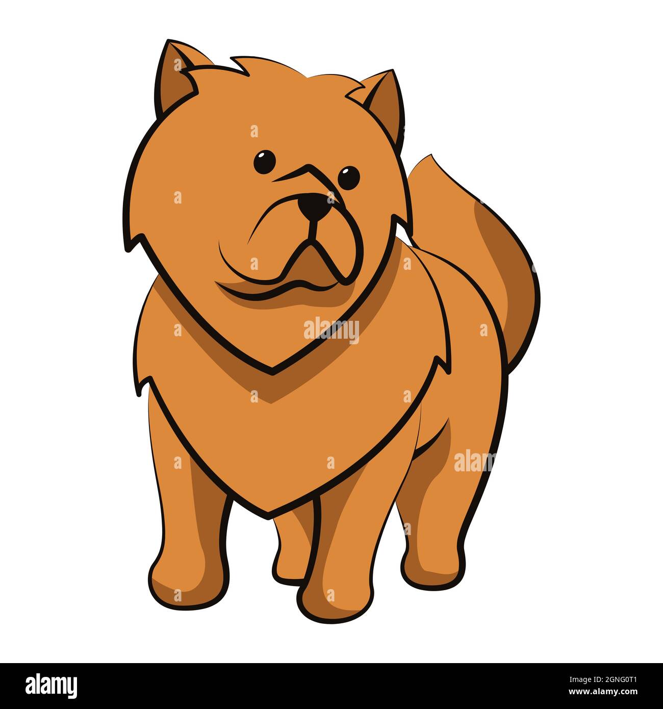 chow chow dog cute cartoon flat design Stock Vector Image & Art - Alamy