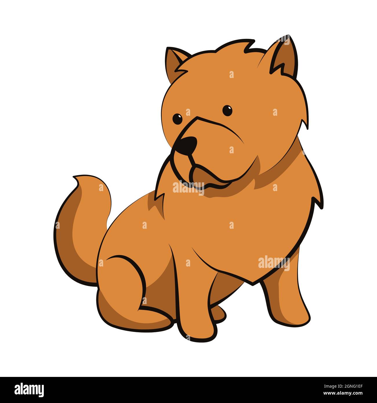 Cartoon illustration cute hound purebred hi-res stock photography and ...