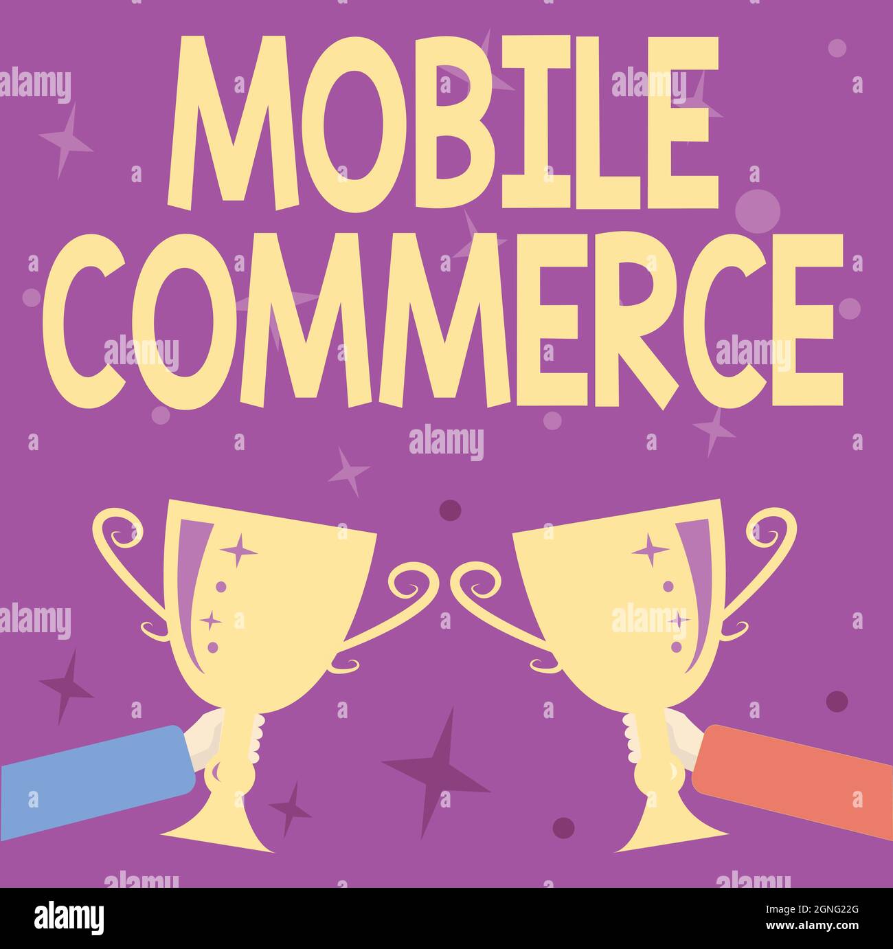 Conceptual Caption Mobile Commerce Word For Using Mobile Phone To