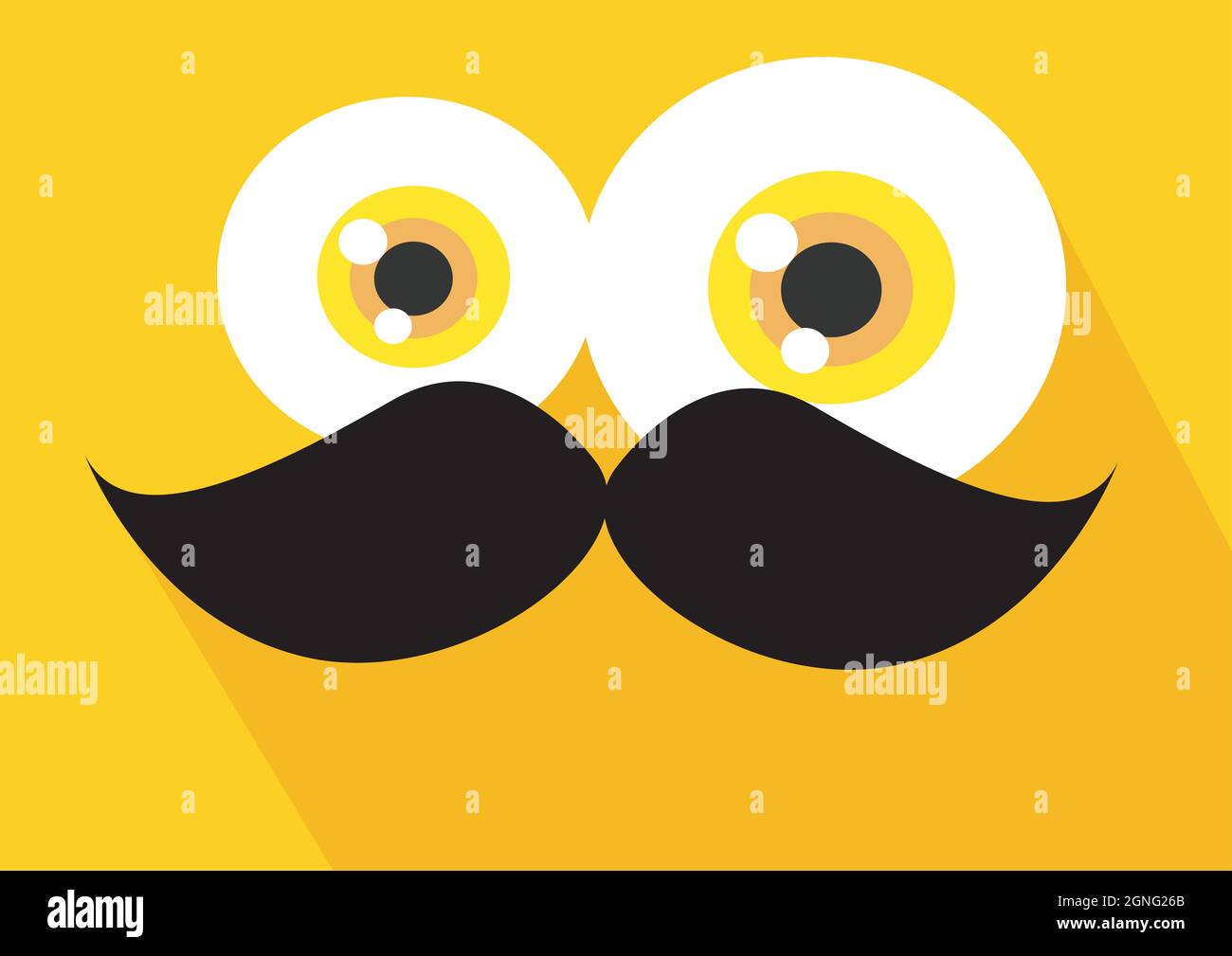 Cartoon eyes mustache symbol hi-res stock photography and images - Alamy