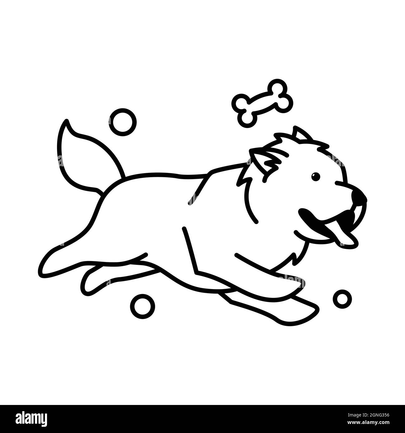 Sticker cartoon dog Black and White Stock Photos & Images - Alamy