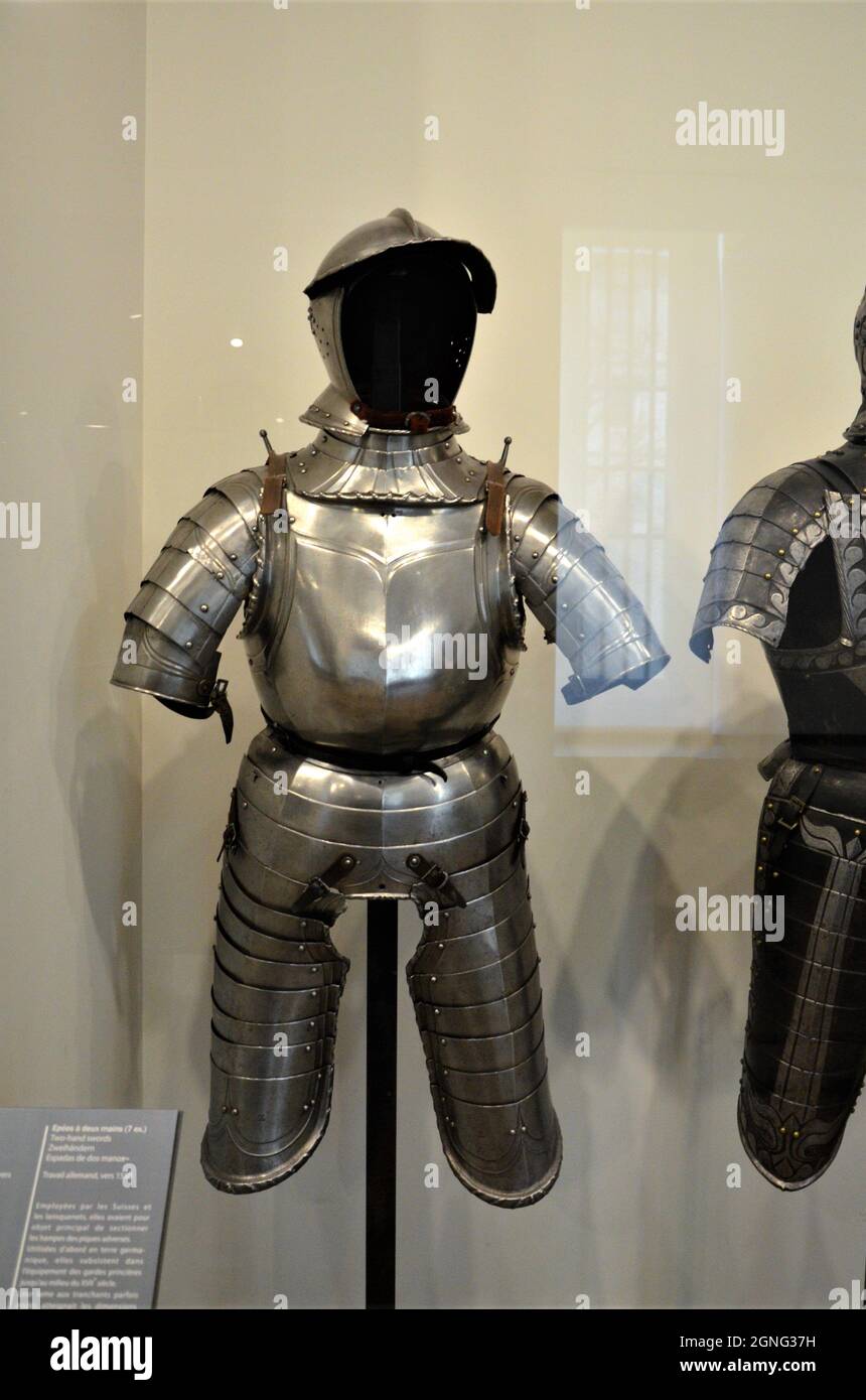 Close-up of original armor in the Army Museum of the Palace Les ...