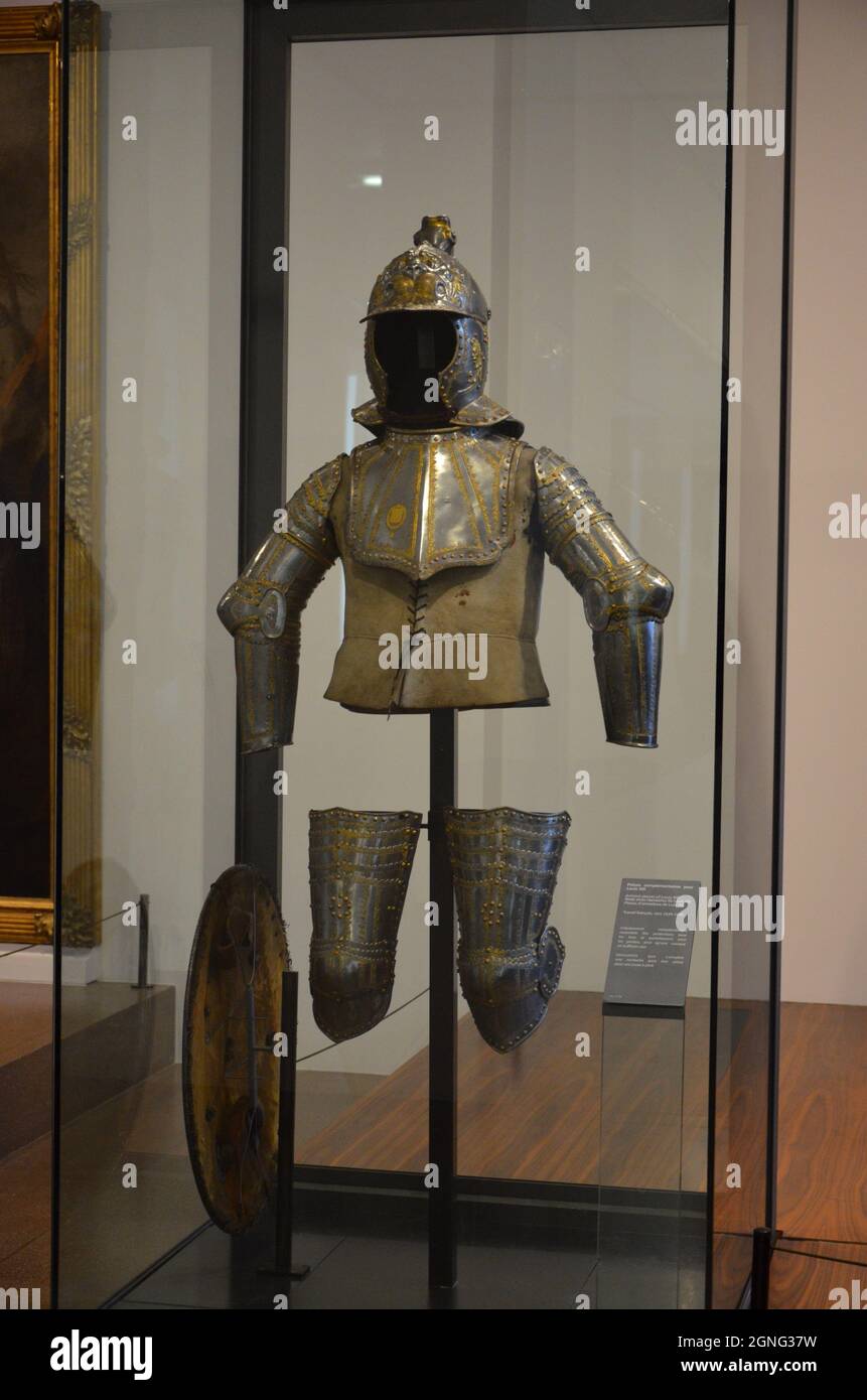 Close-up of original armor in the Army Museum of the Palace Les ...