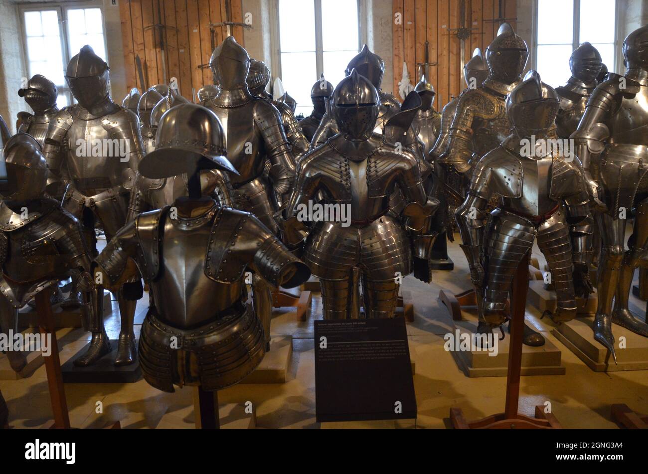 Close-up of original armor in the Army Museum of the Palace Les ...