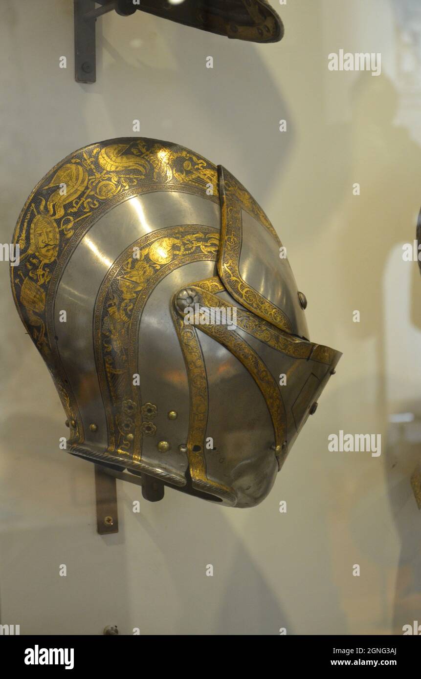 Close-up of original armor in the Army Museum of the Palace Les ...