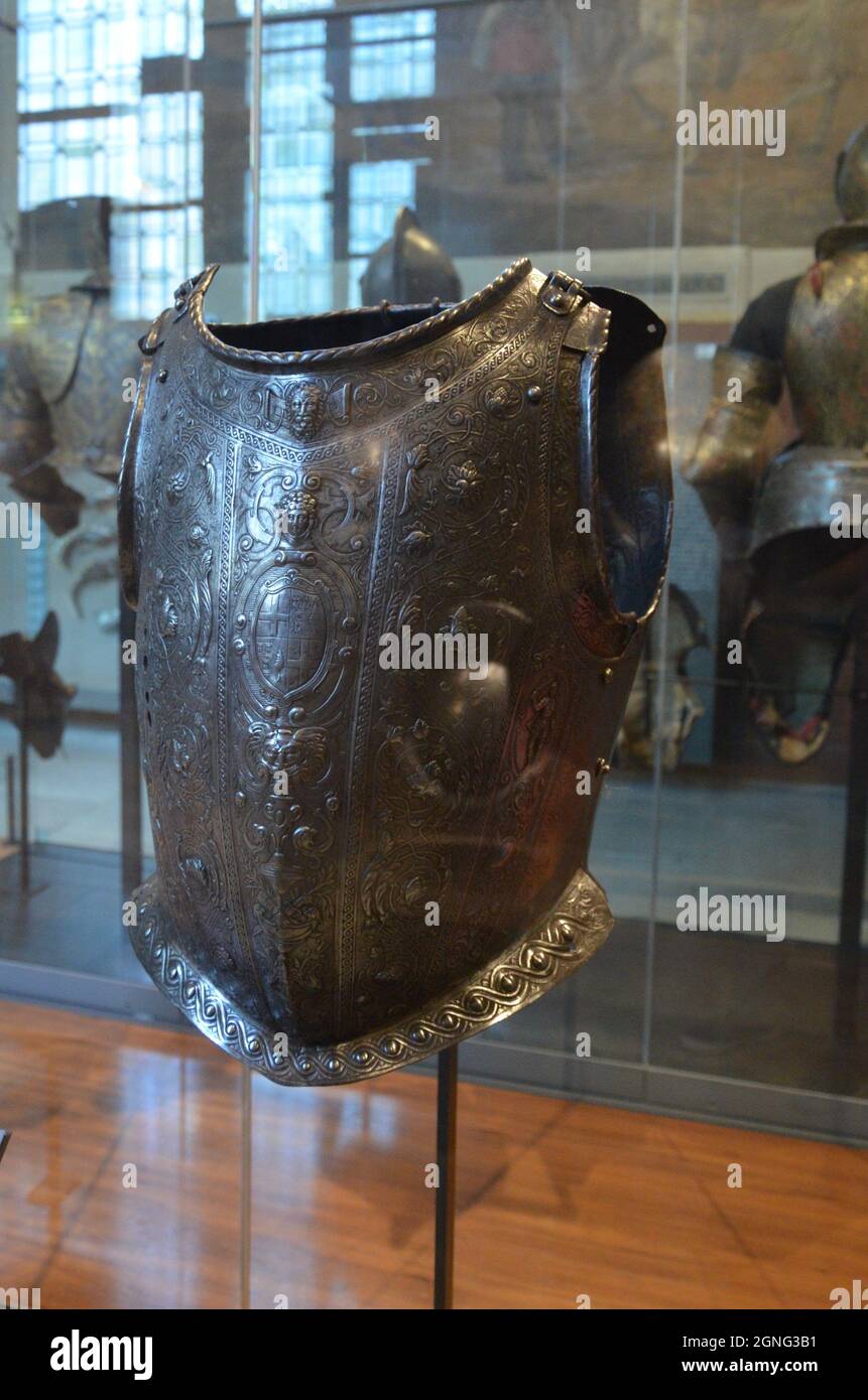 Close-up of original armor in the Army Museum of the Palace Les ...