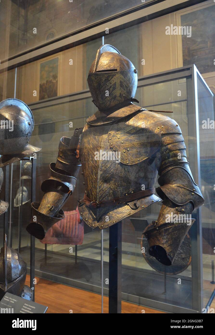 Close-up of original armor in the Army Museum of the Palace Les ...