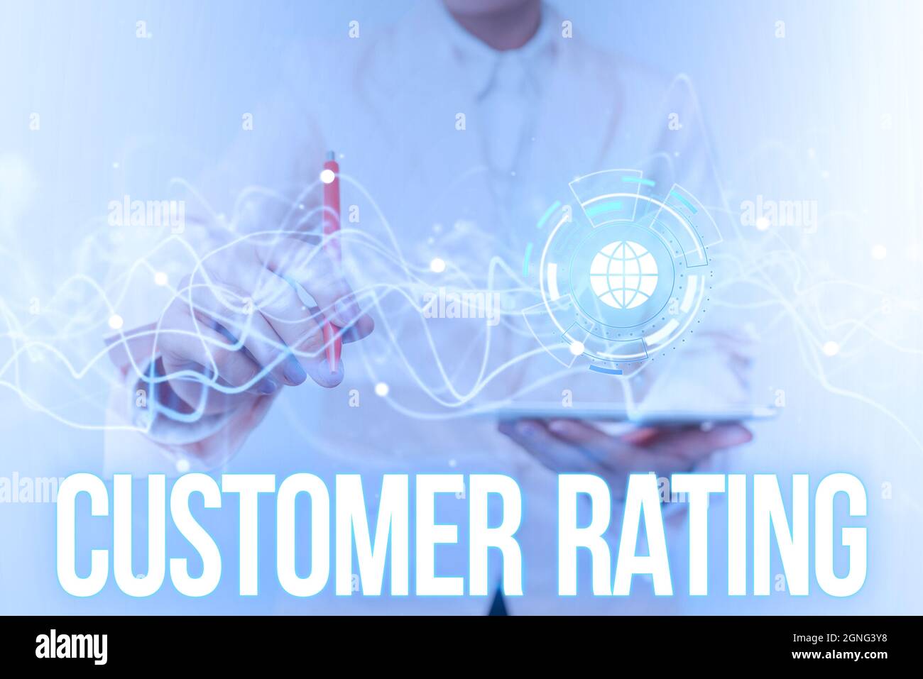 Writing Displaying Text Customer Rating Concept Meaning Each Point Of