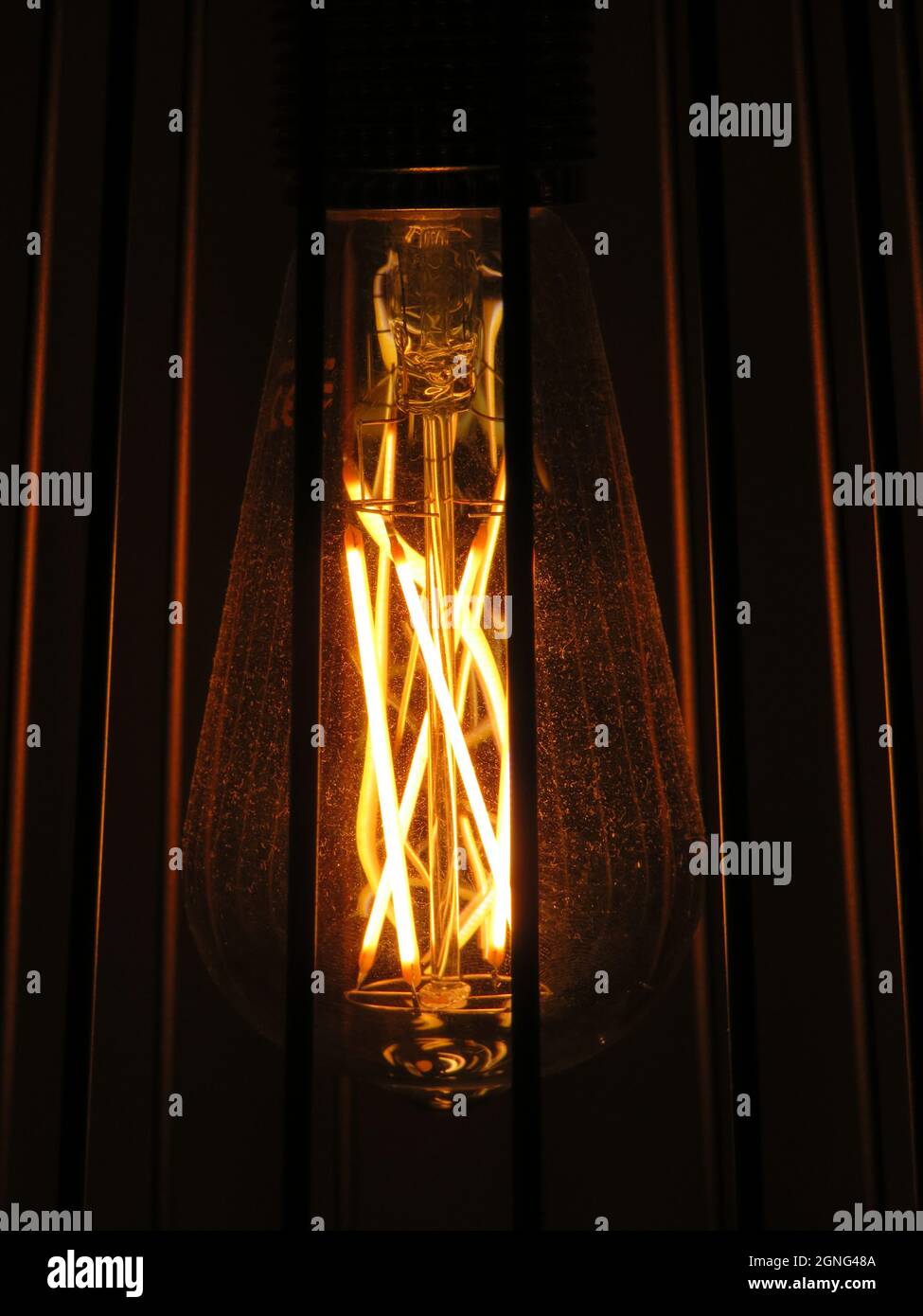 Lamp with orange light Stock Photo - Alamy