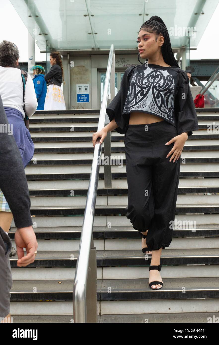 25th September 2021, London, UK. London Pacific Fashion Week Finale ...