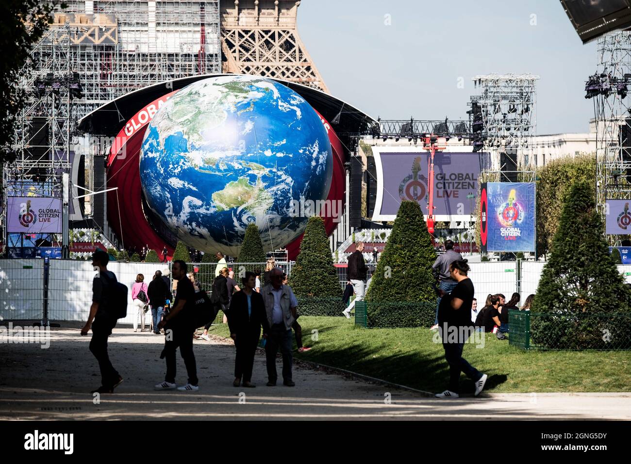 Before the concert of Global Citizen Live in Paris, France, on ...