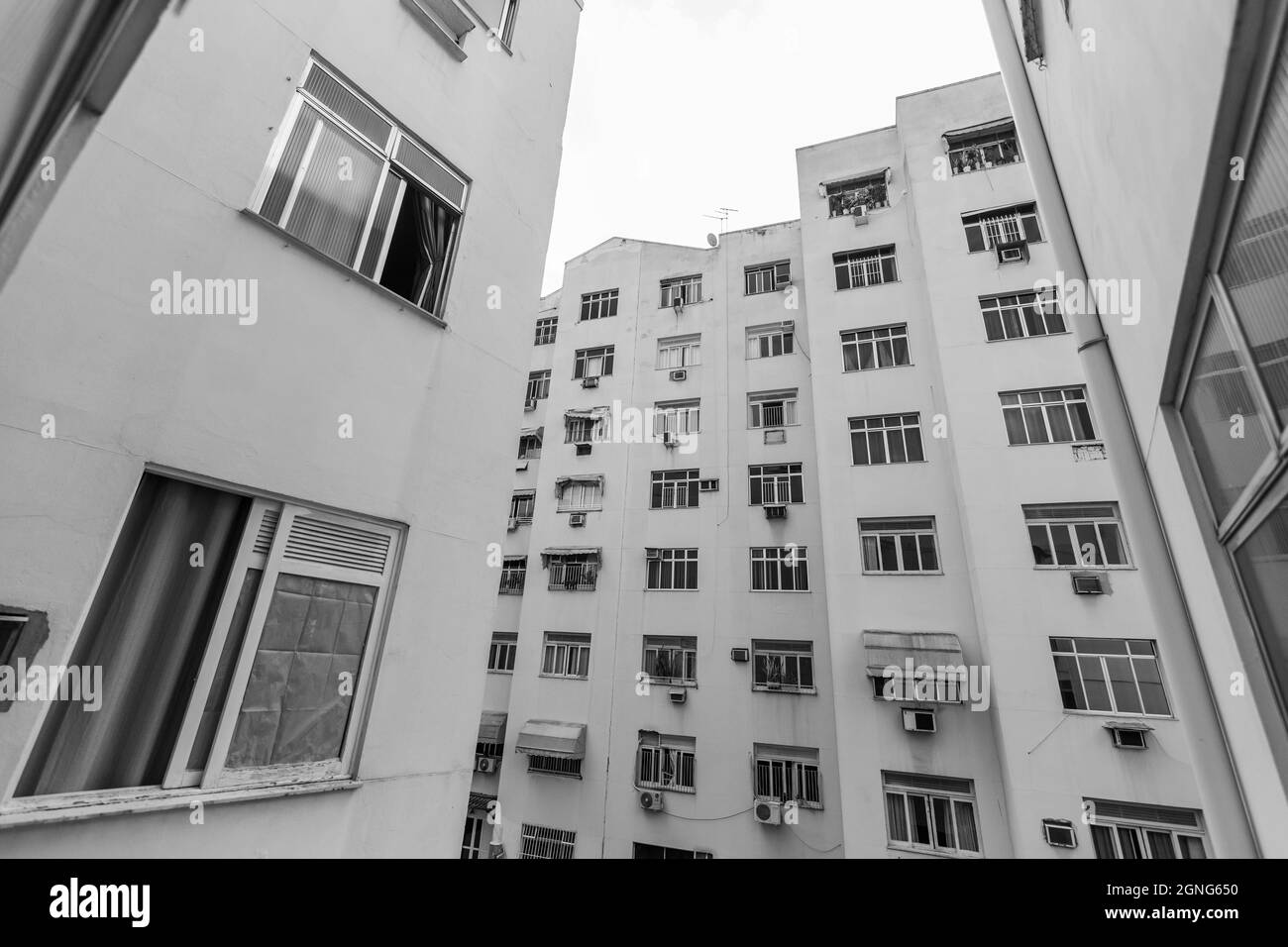 Concrete brick blocks Black and White Stock Photos & Images - Alamy