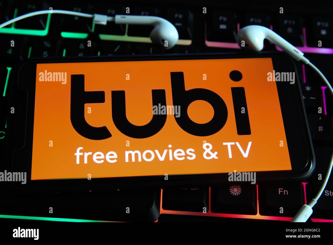 Viersen, Germany - May 9. 2021: View on mobile phone screen with logo ...