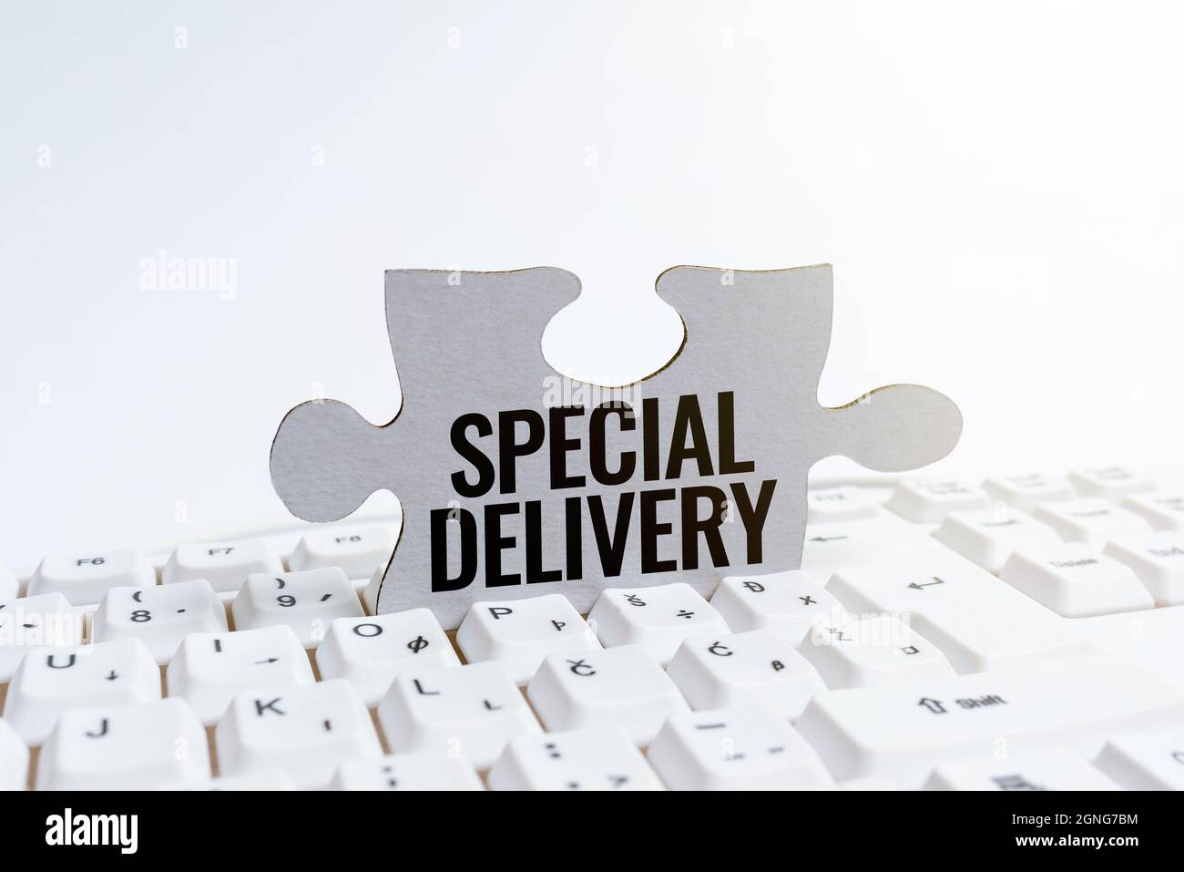 Handwriting text Special Delivery. Word Written on delivery of a letter ...