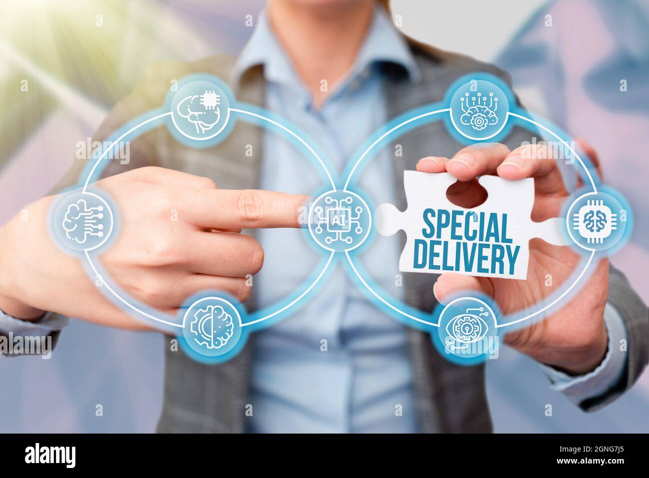 Writing displaying text Special Delivery. Concept meaning delivery of a ...