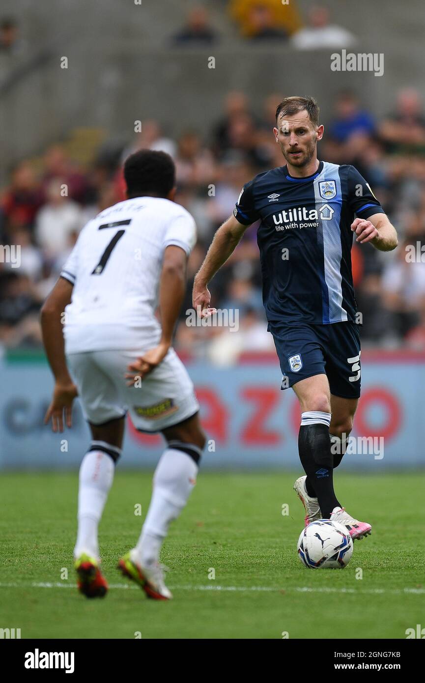 Tom Lees #32 of Huddersfield Town in action during the game Stock Photo ...