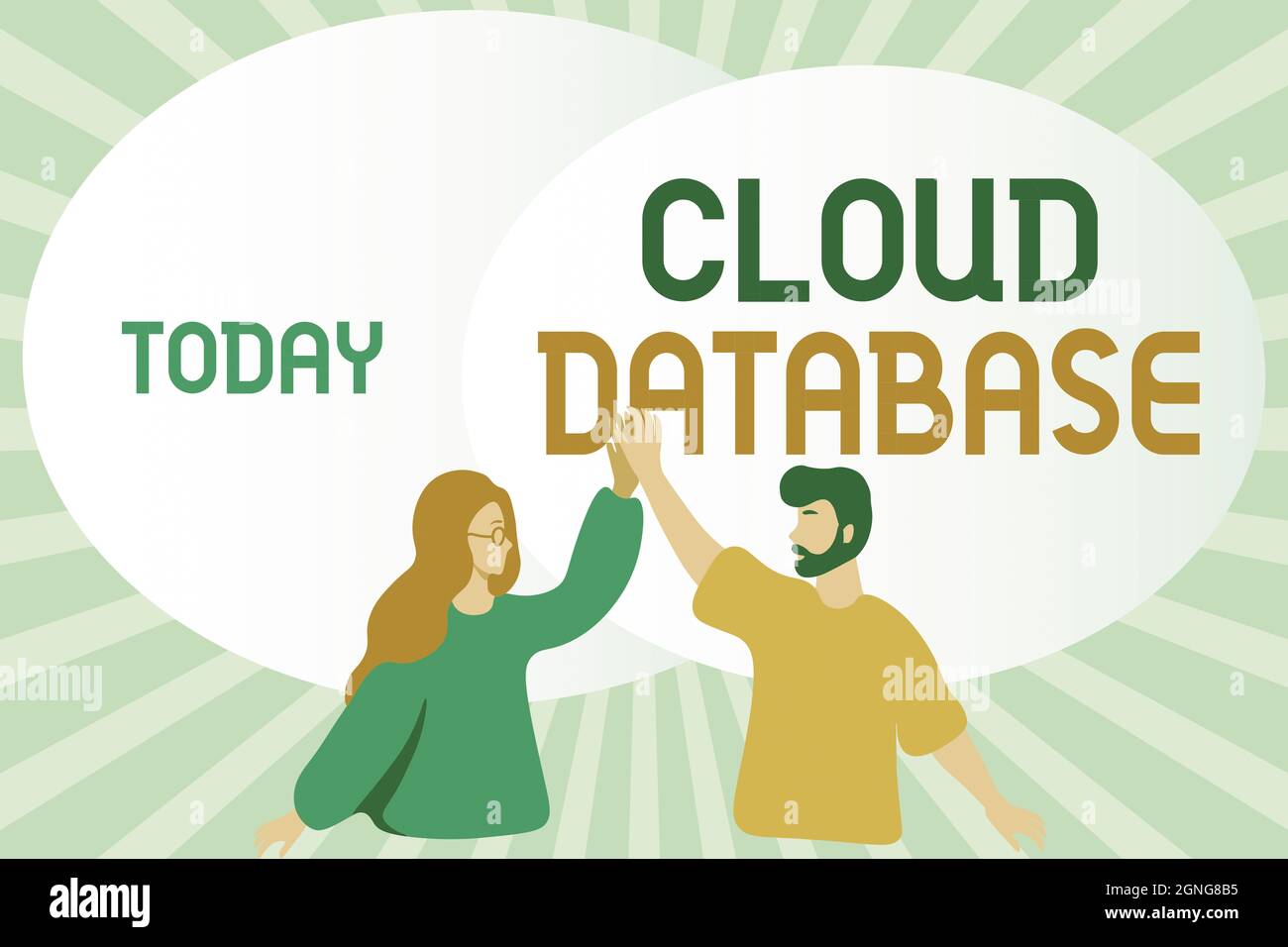 Writing Displaying Text Cloud Database Word Written On Optimized Or Built For A Virtualized