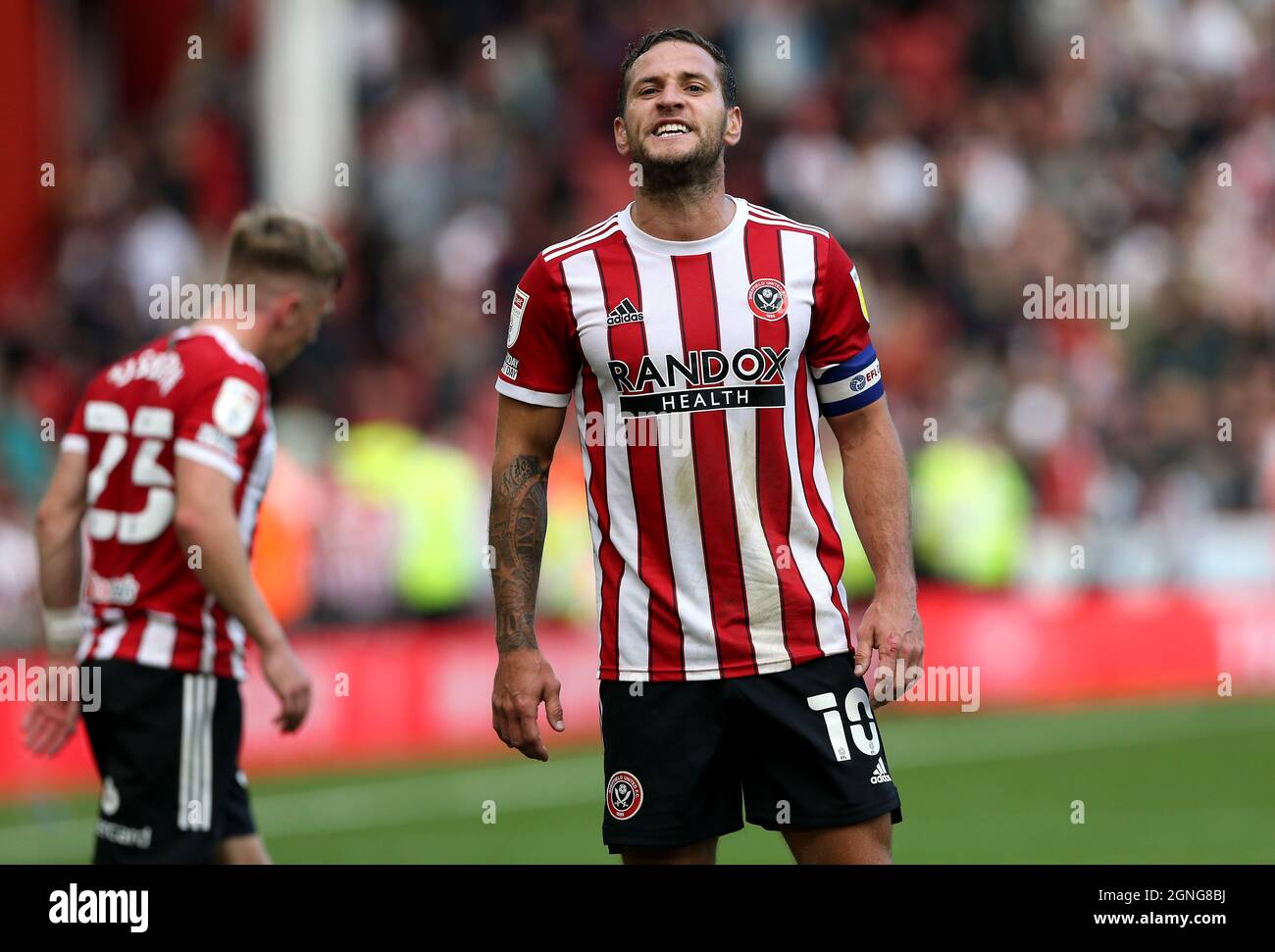 Sheffield United's Billy Sharp walks over to the fans during the Sky ...