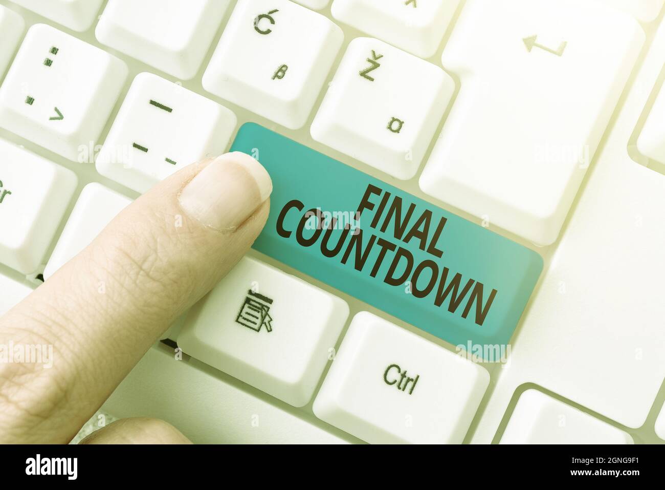 Sign displaying Final Countdown. Concept meaning Last moment of any ...